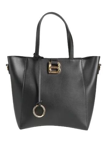 Balenciaga Leather Tote With Top Handles And Gold Tone Logo Detail - Black