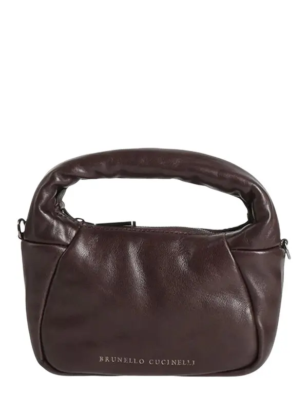 Brunello Cucinelli Leather Hobo Bag - Black