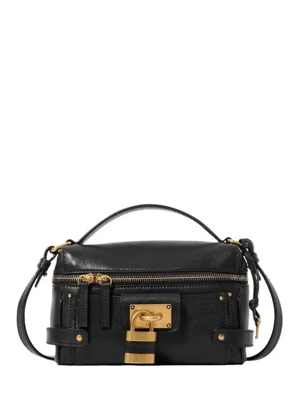 Chloé Paddington Vanity Bag In Grained Leather - Black