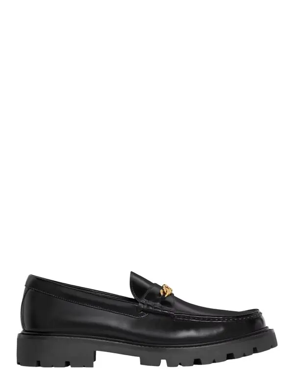 Celine Chain Detail Loafers - Black