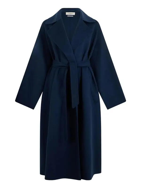 Max Mara Long Sleeved Wrap Coat - Black