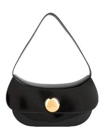 Marni Medium Saddle Bag With Appliqués - Black