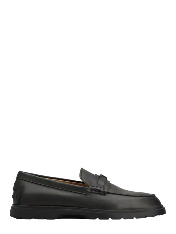 TOD'S Embossed Logo Loafers - Black