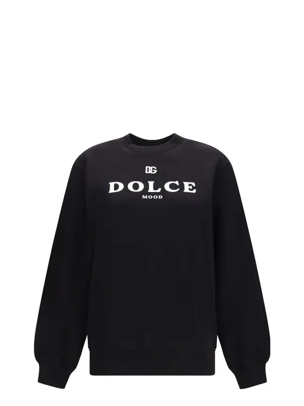 Dolce & Gabbana Logo Print Crewneck Sweatshirt - Black