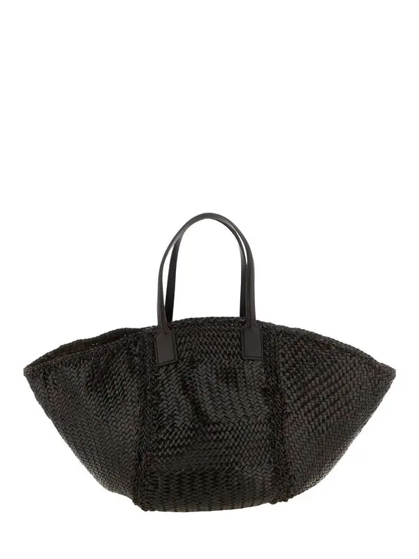 Dragon Diffusion Teresa Maxi Cabas Woven Leather Tote - Brown
