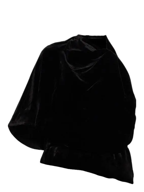 RÓHE Off-the-shoulder Sculptural Velvet Top - Black
