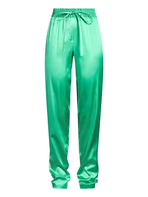 Dolce & Gabbana Satin Stretch Trousers - Green