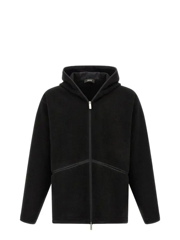 Herno Zip-up Hooded Casual Jacket - Black