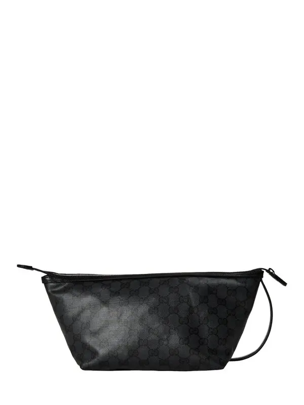 Gucci Monogram Print Clutch - Black
