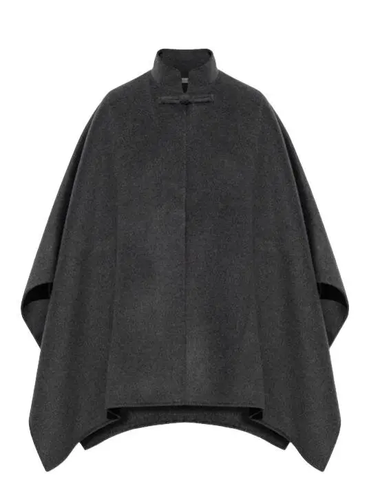 RÓHE Stand-collar Shawl Cape - Gray