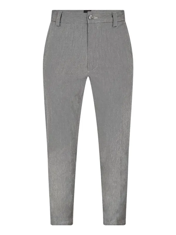Hugo Boss Tailored Straight Leg Trousers - Silver