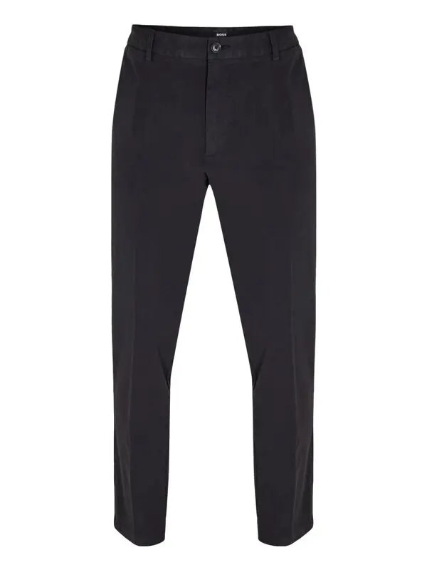 Hugo Boss Straight-leg Tailored Trousers - Black