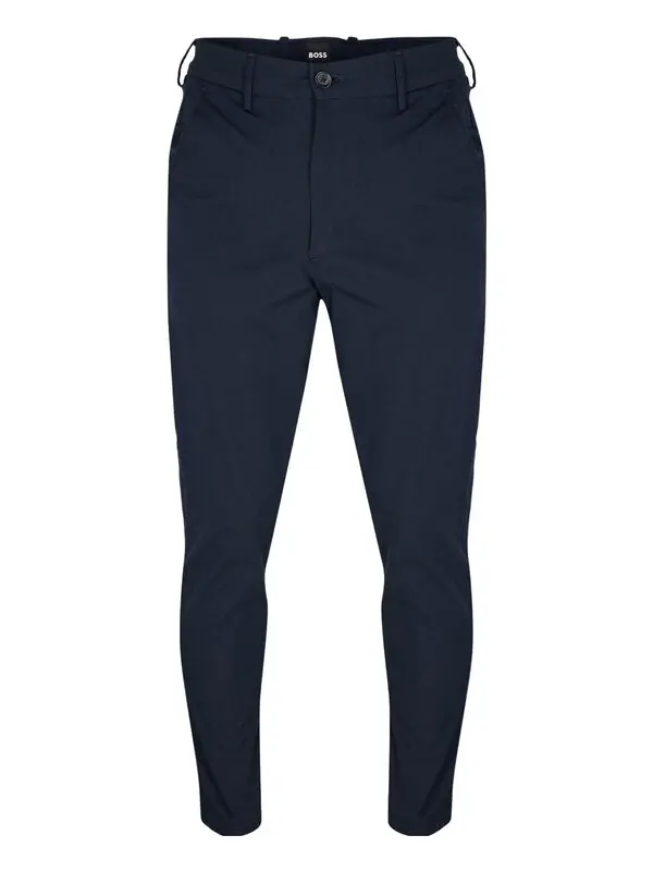 Hugo Boss Kane Zipped Straight Leg Trousers - Blue