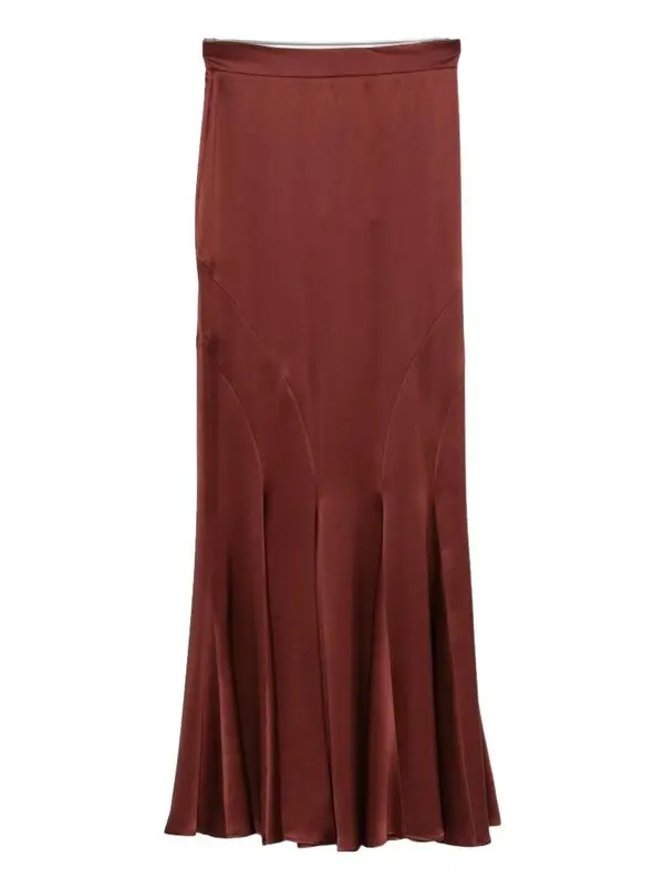 Max Mara High-waisted Zipper Skirt - Red