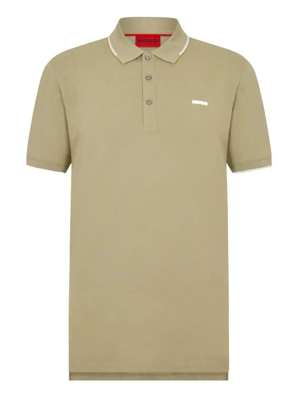 Hugo Boss Casual Cotton Shortsleeve Polo Shirt - Nude