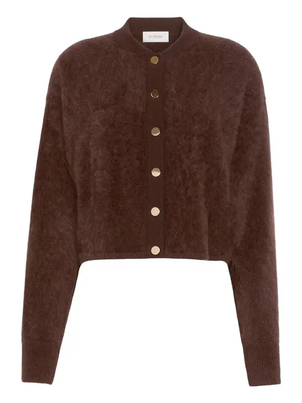 Sportmax Cashmere Bomber Jacket - Chocolate