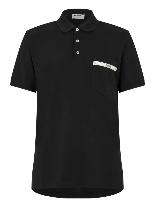 Moschino Shortsleeve Polo Shirt - Black