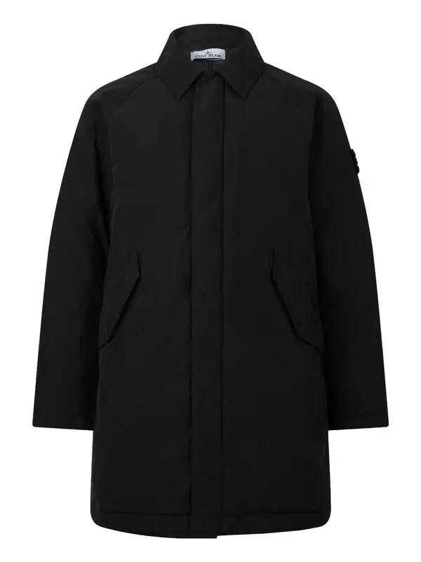 Stone Island Midlength Trench Coat - Black