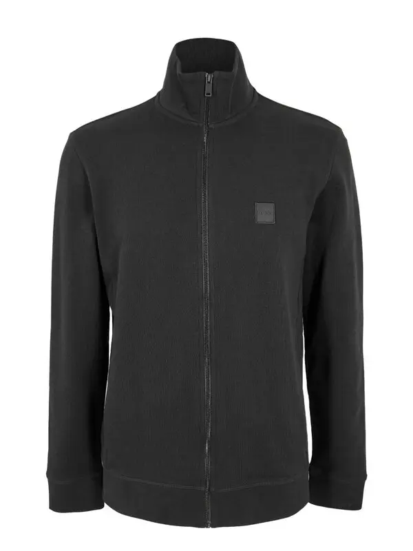 Hugo Boss Standcollar Fullzip Jacket - Black