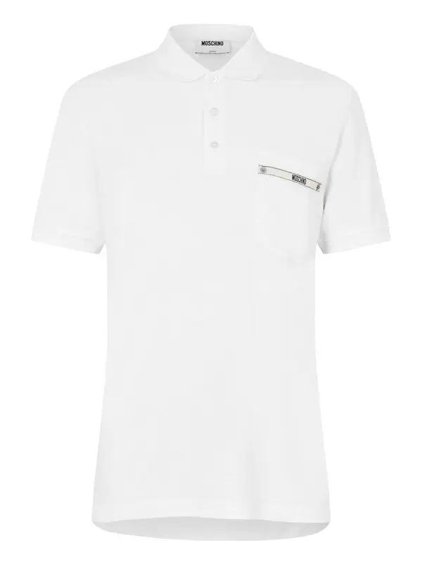 Moschino Shortsleeve Polo Shirt - White