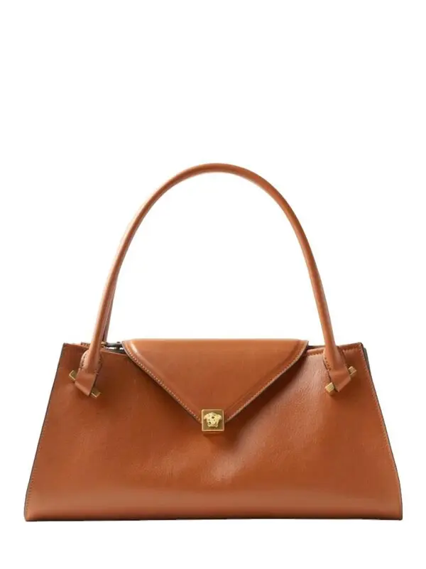 Versace Severine Leather Shoulder Bag - Brown