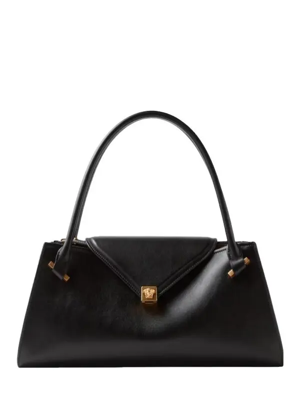 Versace Severine Leather Shoulder Bag - Black
