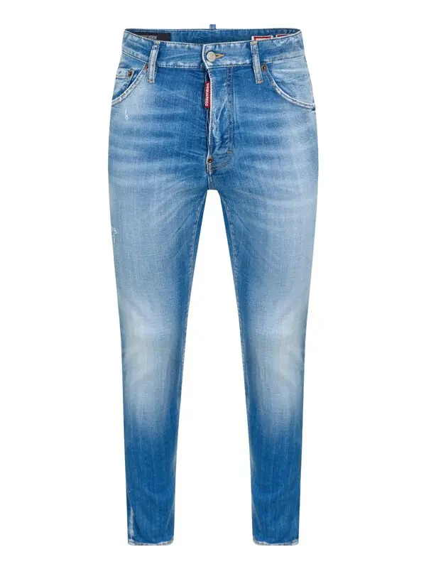 Dsquared2 Slim Fit Jeans With Distressed Details - Blue