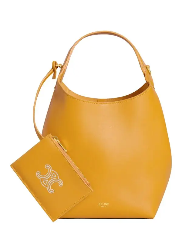 Celine Small Hobo In Supple Smooth Calfskin - Marigold