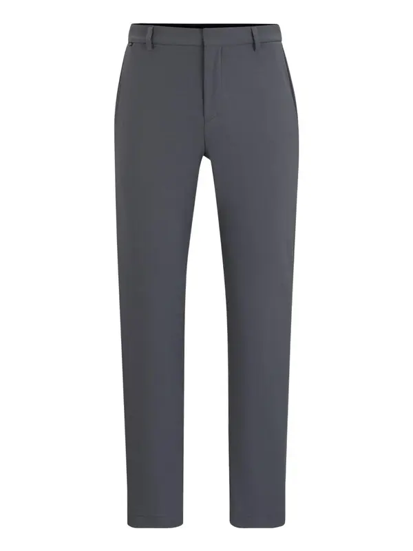 Hugo Boss Slim Straight Cropped Technical Trousers - Grey