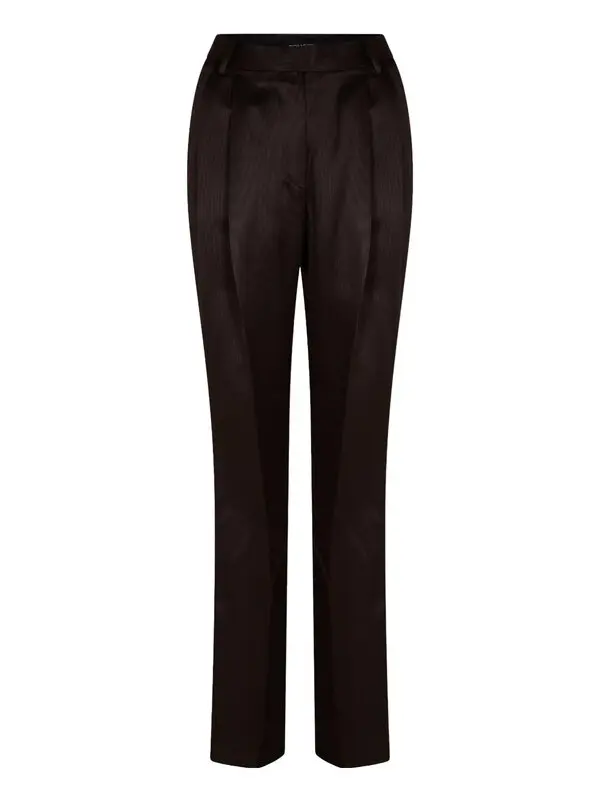 TOM FORD Pleated Silk Trousers - Black