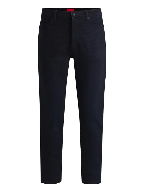 Hugo Boss Dark Washed Slim Straight Cropped Jeans - Blue