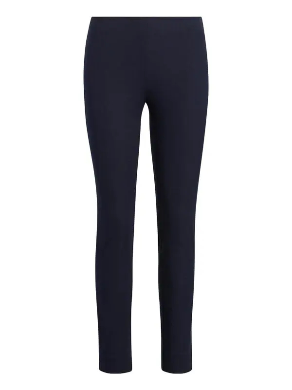 Ralph Lauren High-waisted Slim-fit Cropped Trousers - Black