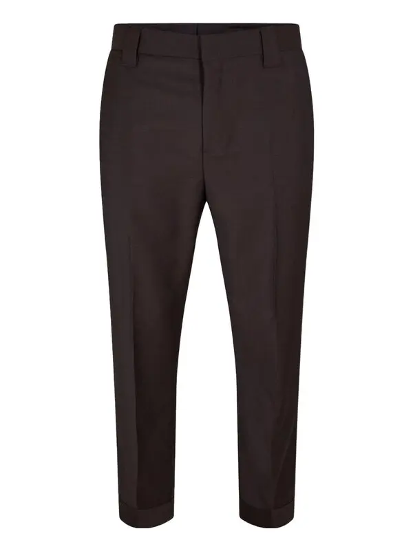 Versace Tailored Cuffed Trousers - Black
