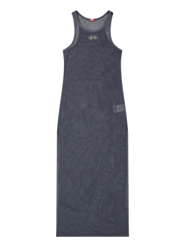 DIESEL® Mesh Racerback Tank Midi Dress - Grey