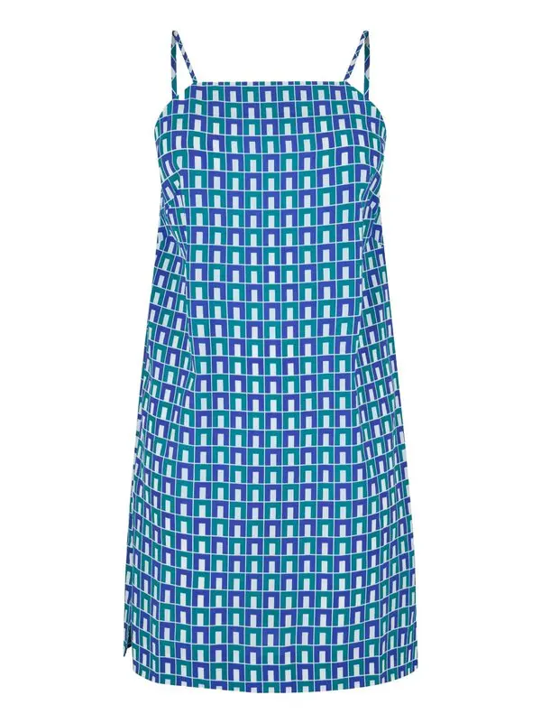 Lacoste Geometric Print Slip Mini Dress - No
