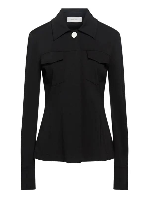 Max Mara Long Sleeve Jersey Shirt - Black