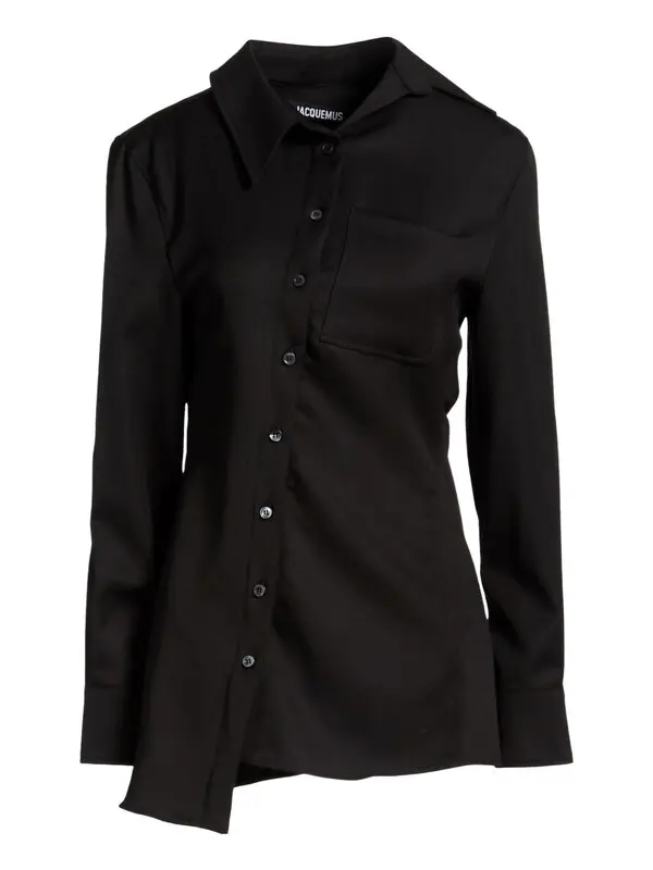 Jacquemus Wool Long-sleeve Shirt - Black