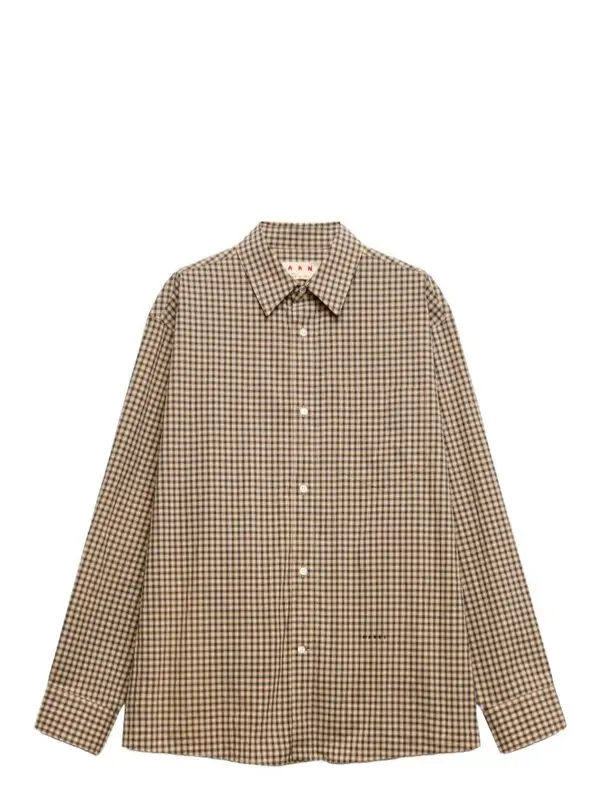 Marni Shirt With Micro-check - Beige