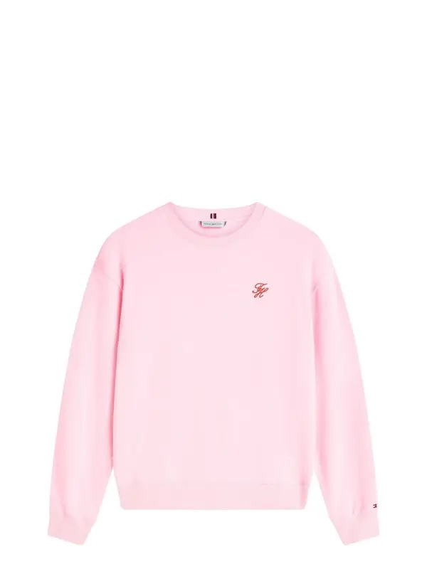 Tommy Hilfiger Script Logo Crewneck Sweatshirt - Pink
