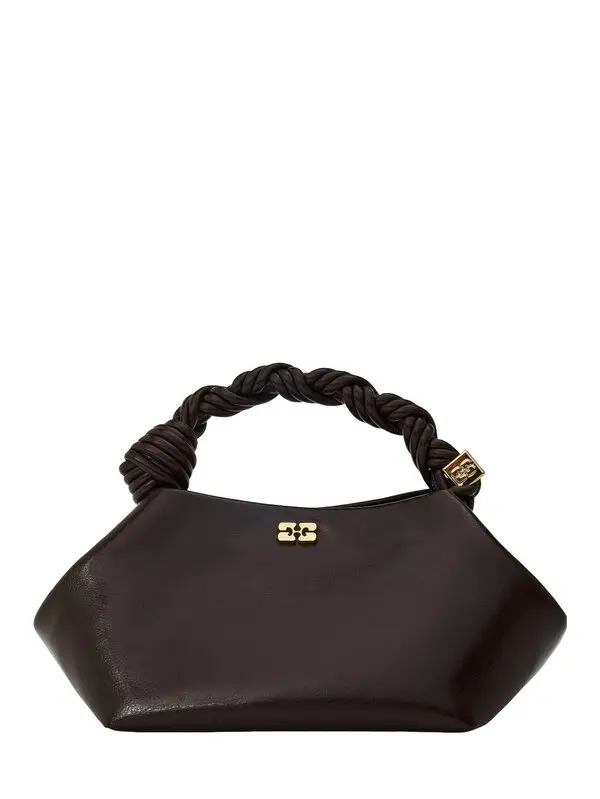 GANNI Twisted Handle Geometric Bag - Black