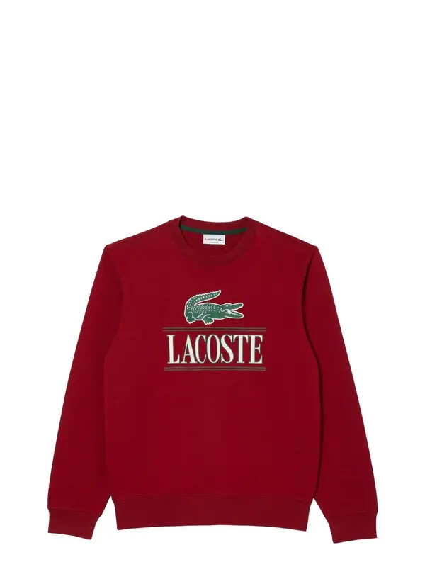 Lacoste Minimal Printed Sweatshirt - Red