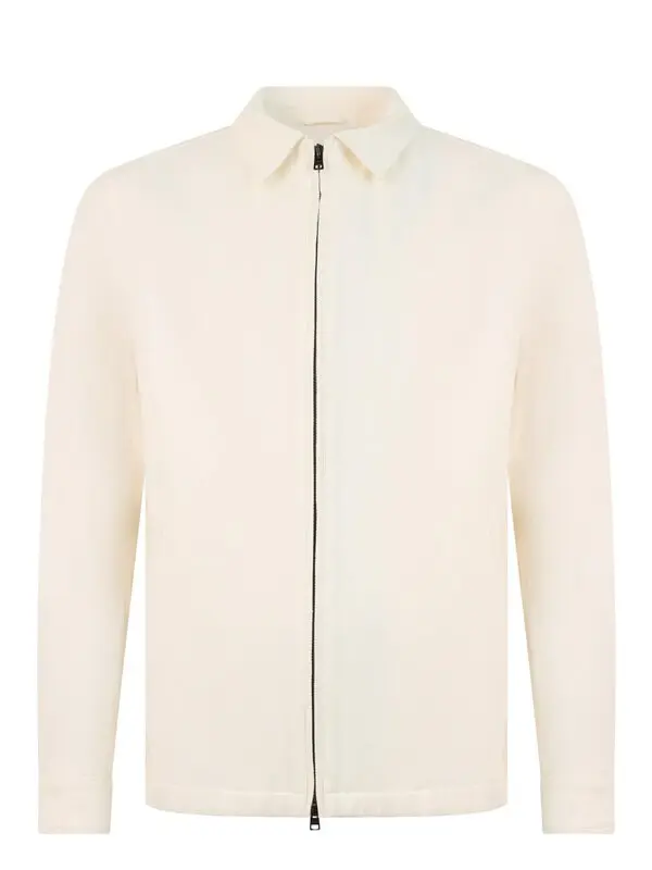 Herno Zip-up Collared Jacket - Ivory