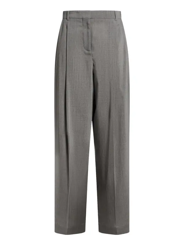 Jacquemus Loose Fit Trousers With Belt - Grey