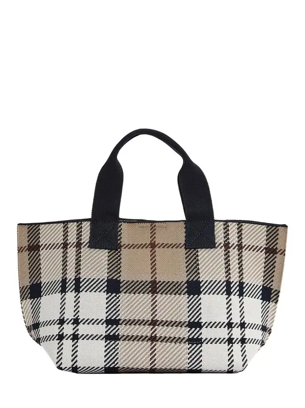 Barbour Classic Plaid Mini Tote Bag - Black