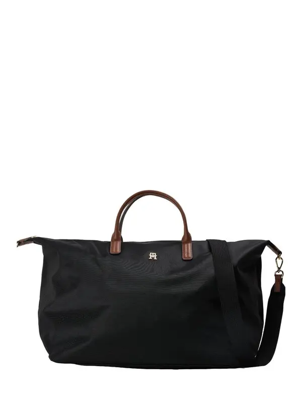 Tommy Hilfiger Large Capacity Tote Bag With Monogram Detail - Black