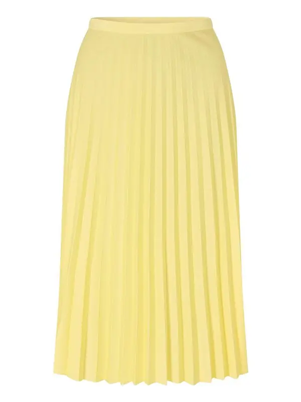 Lacoste Midi Pleated Skirt - Yellow