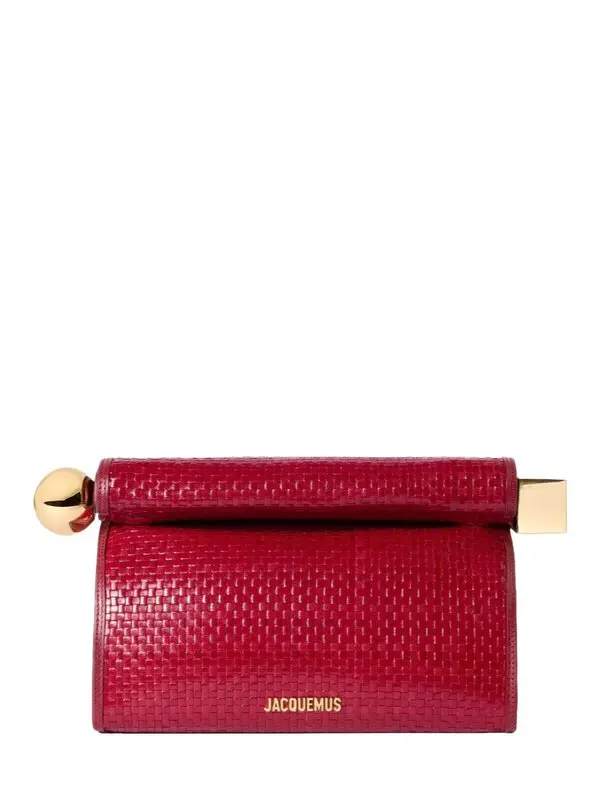Jacquemus Rond Carré Clutch - Deep Red
