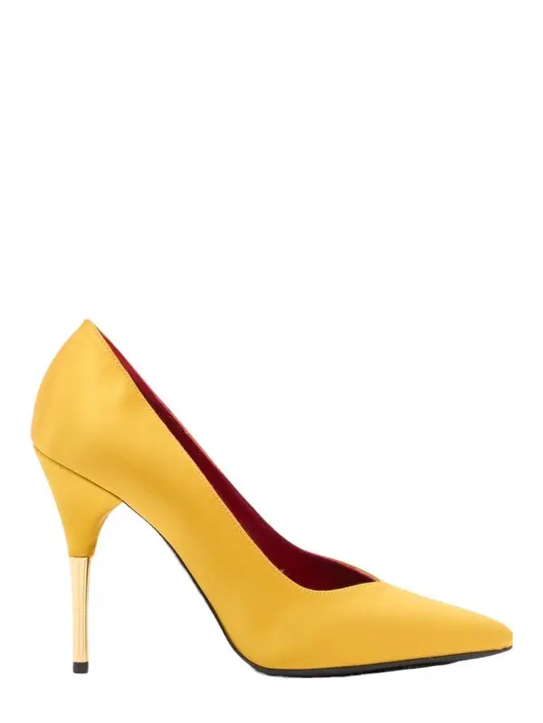 Valentino Garavani Slip-on High Heels With Metallic Stiletto - Canary