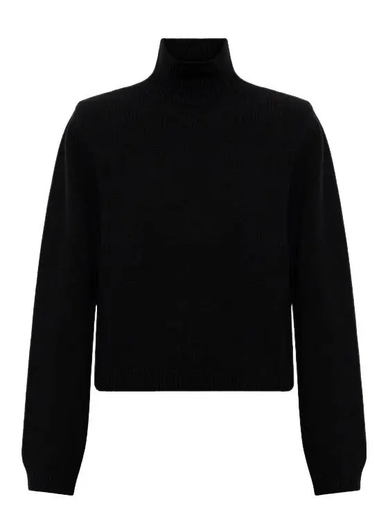 RÓHE Long-sleeved Wool Turtleneck Sweater - Black