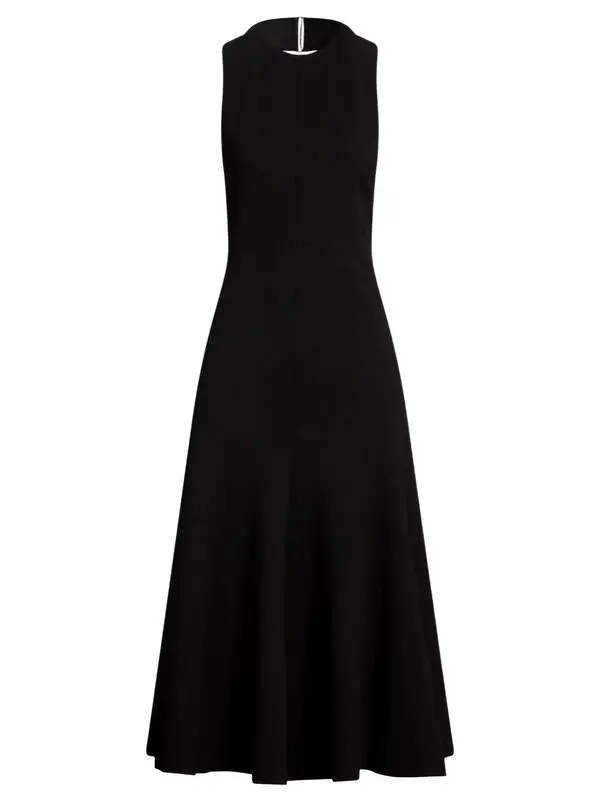 Jacquemus Sleeveless Flared Dress With Open Back - Black